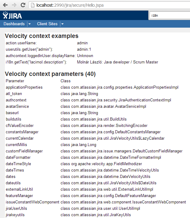Jira plugin fejlesztés 4. - JIRA DEV