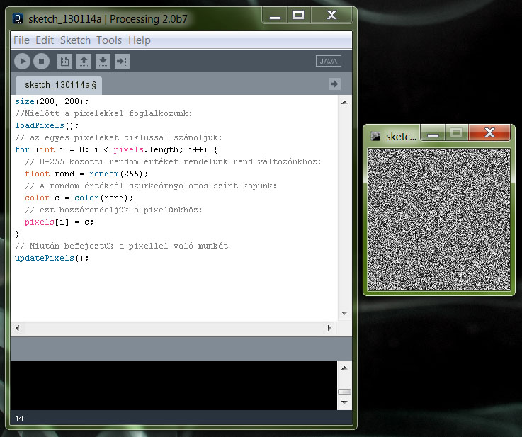 Képek és pixelek - Processing leckék