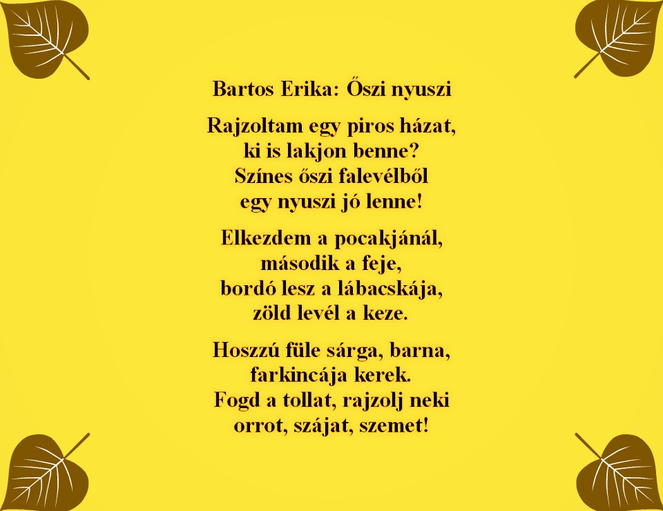 Öszi versek ovisoknak - Anyacsaj
