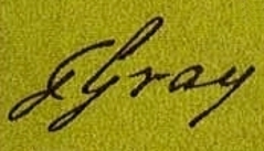 A költő Thomas Gray aláírása brit bélyegen - Írás bélyegen