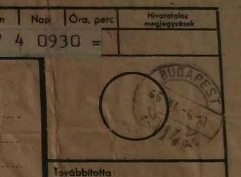 Magyar Posta relikvia - Ortutay Gyula távirata 1966. november 4-én 9 ...