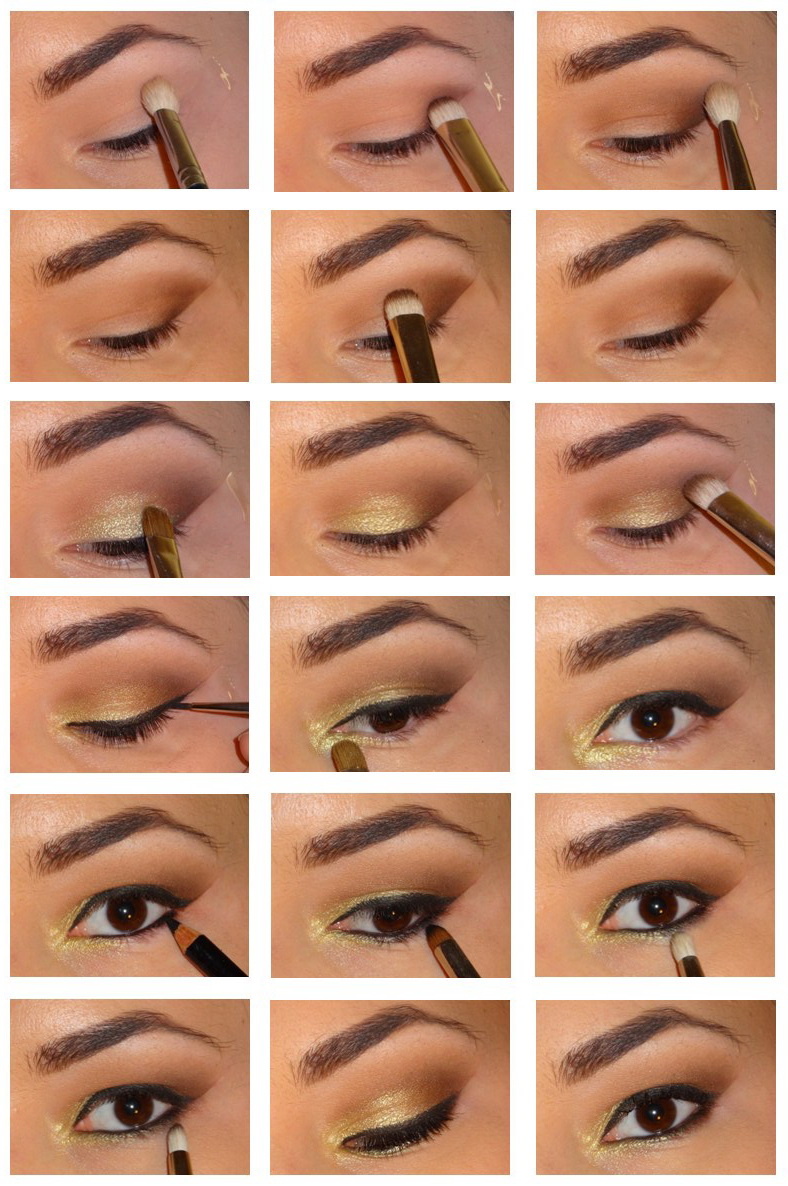 Gold and Sand makeup - Step by Step - Makeup Blog