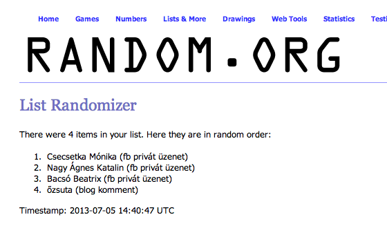 Az "Egyik este a szőlőben" játék sorsolása - Út a szőlőbe